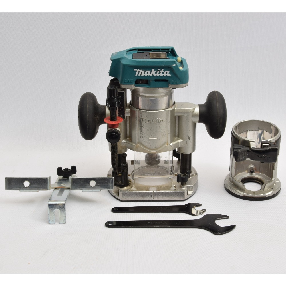 Pre-owned Makita DRT50 18v LXT 1/4" Brushless Cordless Router BODY ONLY & Guide (U) - Own4Less